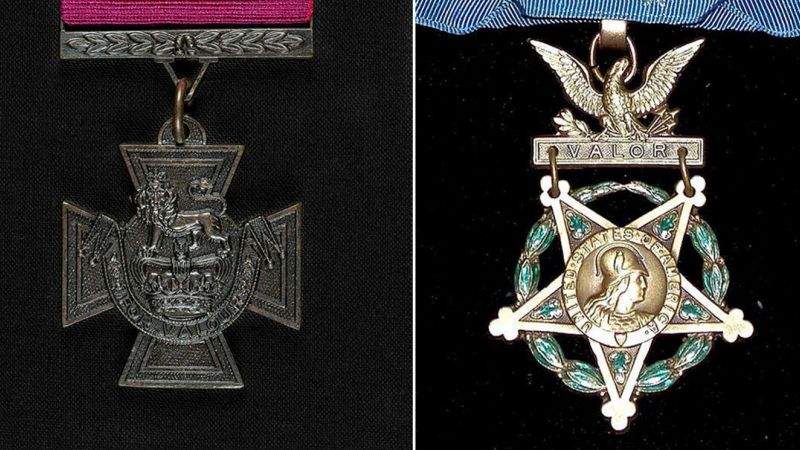 Close up of a Victoria Cross and US Army Medal of Honor_0 | Esotericism